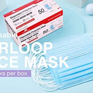 2000PCS Bulk Wholesale Face Masks for Business and Home Use-Disposable Face Mask-Blue 3 Ply Face Mask Cup Dust Masks PPE Filter Protection Face Masks