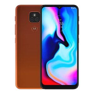 Motorola Moto E7 Plus XT2081-1, 64GB, 4GB RAM, 48MP Camera System, 6.5" inches, 5000 mAh LTE Factory Unlocked Smartphone - International Version (Twilight Orange)