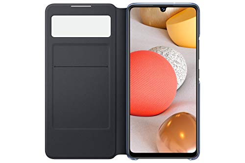 Samsung Galaxy A42 5G S View Wallet Cover, Smart Sensor, Hidden Pockets, Full Protection, Sleek Design, Black