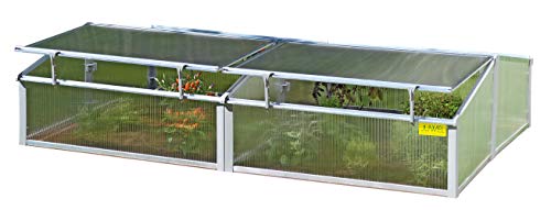 Exaco 20443 Jumbo Cold Frame Herbal & Plant Garden Protector 21.5 Sq Ft, Clear