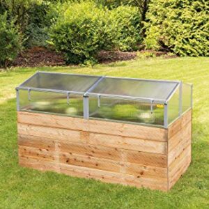 Exaco 20443 Jumbo Cold Frame Herbal & Plant Garden Protector 21.5 Sq Ft, Clear