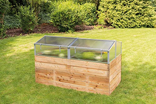 Exaco 20443 Jumbo Cold Frame Herbal & Plant Garden Protector 21.5 Sq Ft, Clear