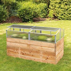 Exaco 20443 Jumbo Cold Frame Herbal & Plant Garden Protector 21.5 Sq Ft, Clear