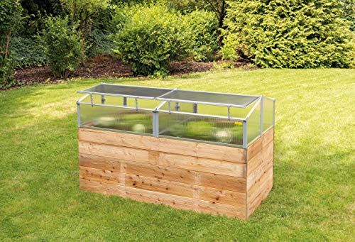 Exaco 20443 Jumbo Cold Frame Herbal & Plant Garden Protector 21.5 Sq Ft, Clear