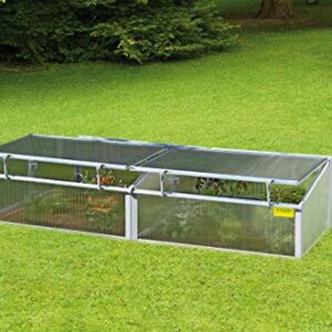 Exaco 20443 Jumbo Cold Frame Herbal & Plant Garden Protector 21.5 Sq Ft, Clear