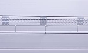 Crownwall Universal Slatwall Steel Wire Shelf with Rail, 2-Pack (48-in x 12-in)