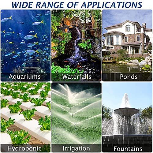 WaterRebirth (1700GPH-120W,UL listed) PS- High Flow Submersible Water Pump - Pond Pump - Submersible Pump - Water Fountain Pump - Aquarium Pump,PS-1700