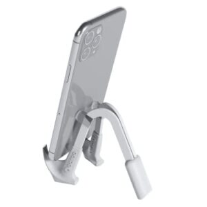 Octoo Litestand Mini, Cell Phone Stand, Phone Dock: Cradle, Holder, Stand for Office Desk - Silver