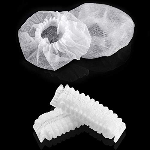 JYHF Disposable Sanitary Headphone Covers, Earpad Cover Ups for Headset Protector, Non-Woven Hygienic Sweat-Proof Stretchable White Ear Cover (200Pcs，4.3”)