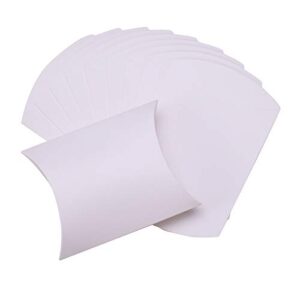 airssory 50 pcs 6.5x5.1x1.7 inches blank white paper pillow candy gift boxes for wedding favors baby shower birthday party supplies