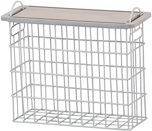 Abite Storage Box, Takelich Slim Basket, 11.8 x 4.3 x 9.8 inches (30 x 11 x 25 cm), White, Square