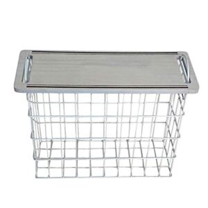 Abite Storage Box, Takelich Slim Basket, 11.8 x 4.3 x 9.8 inches (30 x 11 x 25 cm), White, Square