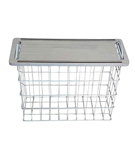 Abite Storage Box, Takelich Slim Basket, 11.8 x 4.3 x 9.8 inches (30 x 11 x 25 cm), White, Square