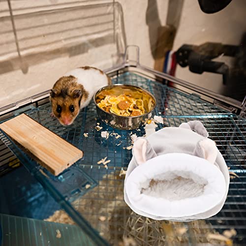 ibasenice Guinea Pig Bed Hamster Warm Bed Fleece Cave Bed Bearded Dragon House Warm Habitat Hut for Ferret Rat Mini Small Animal, 1pc