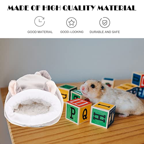 ibasenice Guinea Pig Bed Hamster Warm Bed Fleece Cave Bed Bearded Dragon House Warm Habitat Hut for Ferret Rat Mini Small Animal, 1pc