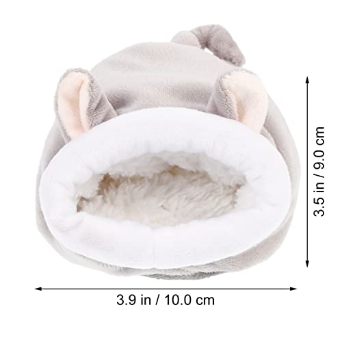 ibasenice Guinea Pig Bed Hamster Warm Bed Fleece Cave Bed Bearded Dragon House Warm Habitat Hut for Ferret Rat Mini Small Animal, 1pc