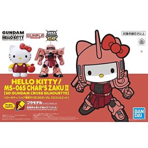 bandai hobby - hello kitty/ms-06s char's zaku ii [sd gundam crosssilhouette] (2554762)