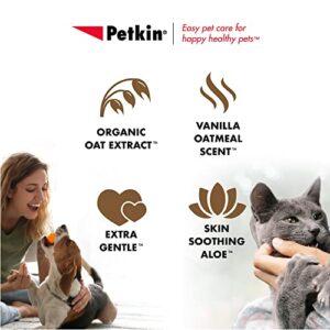 Petkin Pet Wipes for Dogs and Cats, 200 Wipes (Large) – Oatmeal Pet Wipes for Dogs and Cats – Soothes Itchy Dry Skin and Cleans Ears, Face, Butt, Body and Eye Area – 2 Packs of 100 Wipes