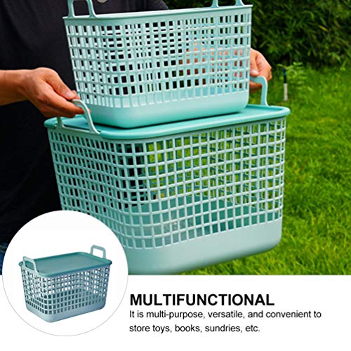 Cabilock Plastic Baskets Basket Plastic Storage Basket Multipurpose Rectangular Food Storage Organizer Bin Basket for Kitchen Cabinets Freezer Bedroom Bathroom Rectangular Storage Basket Baby Basket