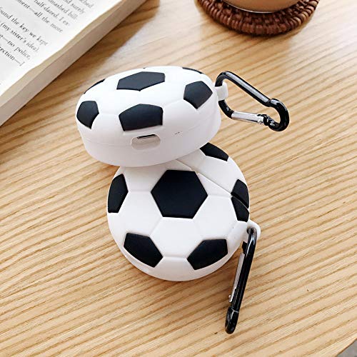 TYOROY 3D Soccer Case for Airpod Pro Case,3D Cute Cartoon Kids Soft Case,Teens Boys Men Lovely Cool Sports Soccer Football Style with Keychain for Airpod Pro Case (Soccer)