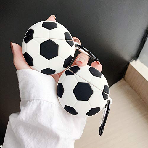 TYOROY 3D Soccer Case for Airpod Pro Case,3D Cute Cartoon Kids Soft Case,Teens Boys Men Lovely Cool Sports Soccer Football Style with Keychain for Airpod Pro Case (Soccer)