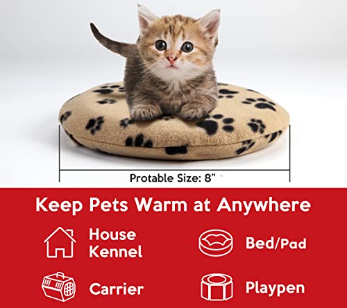 Pet Heating Pad Microwave, Newborn Kitten Puppy Pet Snuggle Warming Safe Outdoor Bed Warmer, Gel Reusable Heat Pad Disc for Animals, Waterproof Heating Disk for Dog, Cat, Rabbit and Guinea Pig, Gifts