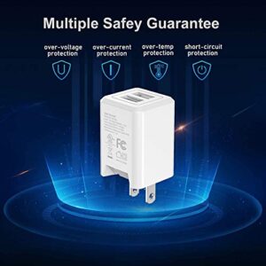 [Apple MFi Certified] iPhone Charger, Stuffcool Dual Port Wall Charger with Foldable Plug & 2 Pack 6FT Lightning Cable Fast Charging Data Sync Transfer Cord Compatible with iPhone 12/11/XS/XR/X 8/iPad