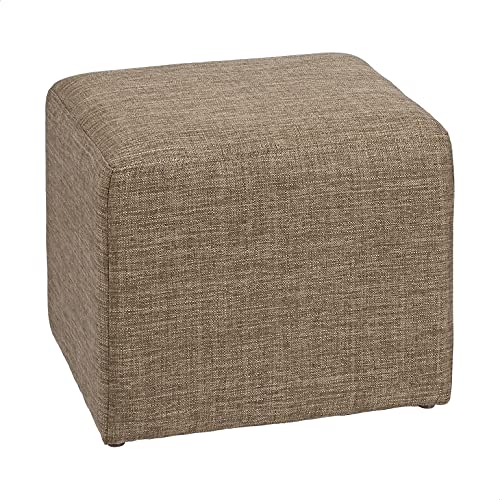 FIRST HILL FHW Sunshine 3-Piece Storage Ottoman Bench Set with Fabric Upholstery, Bark Brown