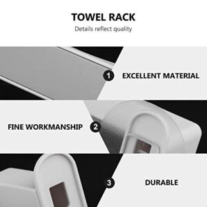 Cabilock Towel Bar Suction Cup Towel Holder Kitchen Storage Organizer Hanger Wall Mount Bathroom Towel Rack for Home Hotel Shower Room Grey