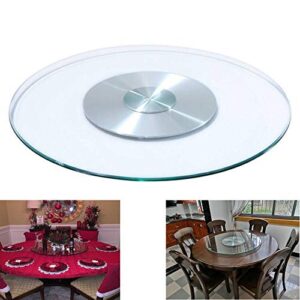 large lazy susan for dining table kitchen glass turntable with aluminum alloy bearing, smooth swivel, diameter 20inch / 23.5inch / 27.5inch / 31.5inch / 35inch / 39inch / 47inch