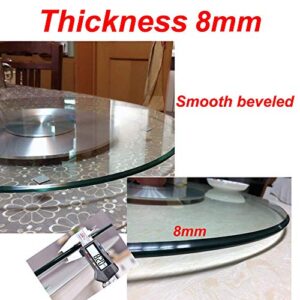 Large Lazy Susan For Dining Table Kitchen Glass Turntable With Aluminum Alloy Bearing, Smooth Swivel, Diameter 20inch / 23.5inch / 27.5inch / 31.5inch / 35inch / 39inch / 47inch