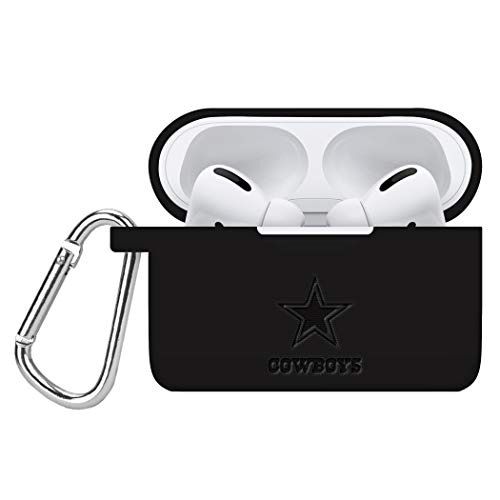 GAME TIME Dallas Cowboys Engraved Silicone Case Cover Compatible with Apple AirPods Pro (Black)