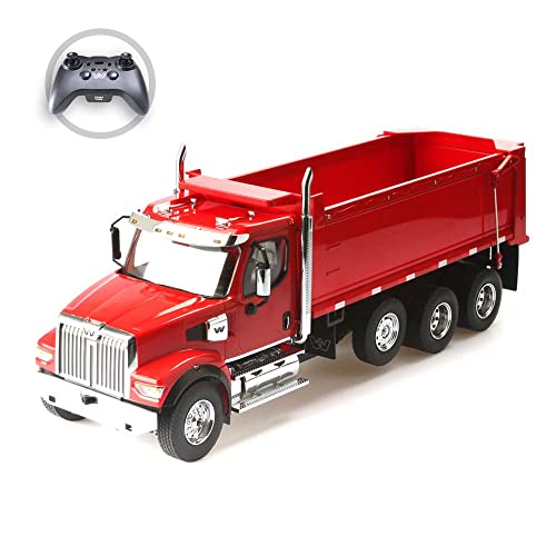 Diecast Masters RC Truck Western Star 49X RC Dump Truck | Fully Functional Radio Control Truck | 1:16 Scale Model Semi Truck, Remote Control Truck | Diecast Model 27007