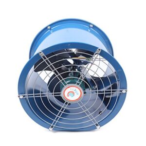 dnysysj industrial direct drive barrel fan 10'' 1420r/min high velocity barrel fan heavy duty rolled steel housing water proof switch