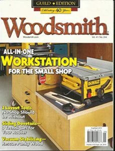 woodsmith magazine, all-in-one workstation for the small shop aug/sep, 2019