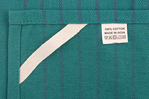 Neolino Kitchen Dish Towels, Salsa Stripe, 100% Natural Absorbent Cotton (Size 28 x 16 inches), Pack of 12-Multi Color