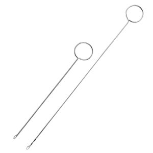 mr. pen- loop turner hook with latch, 2 sizes (long & short), stainless steel loop turner for fabric tube straps belts strips, diy knitting accessories, sewing tools, sewing accessories and tools.