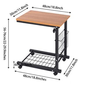 Multifunctional Desk Movable Computer Laptop Desk Study Writing Desk Adjustable with Keyboard Tray for Home Office (Color : E)