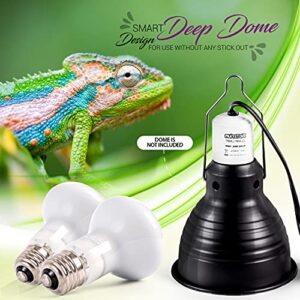 BIOTERIUM Reptile Heat Lamp Bulb | Full Spectrum Beam Basking Bulb with UVA Light | Terrarium 100 Watt Basking Bulb | Self-Ballasted Vapor Reptile Bulb | Amphibian and Reptile Basking Light