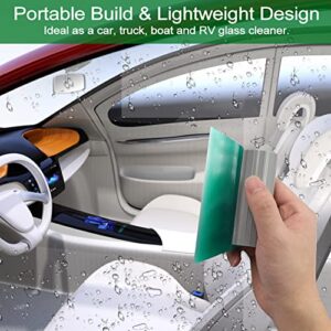 Abnaok Durable Rubber Turbo Squeegee + 1PC Green Refill Rubber Blade Window Tint Vinyl Wraps Household Window Squeegee PPF Paint Protective Film Installation Edge Scraper Water Wiper Scraping Tool