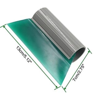 Abnaok Durable Rubber Turbo Squeegee + 1PC Green Refill Rubber Blade Window Tint Vinyl Wraps Household Window Squeegee PPF Paint Protective Film Installation Edge Scraper Water Wiper Scraping Tool