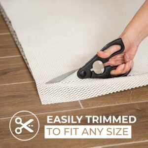 Non-Slip Rug Pad Gripper - 2 x 8 Ft Anti Skid Carpet Mat, Provides Protection for Hardwood Floors and Hard Surfaces, Extra Strong Grip and Thick Padding for Safe and in Place Your Area Rugs & Runners