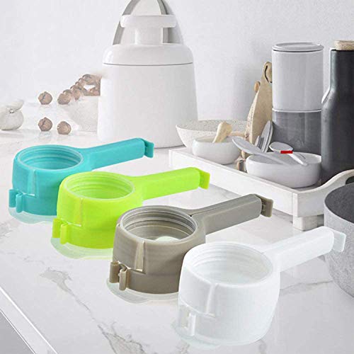 Food Storage Sealing Clips with Pour Spouts,Bag Clips for Food, Kitchen Chip Bag Clips, Plastic Cap Sealer Clips, Great for Kitchen Food Storage and Organization