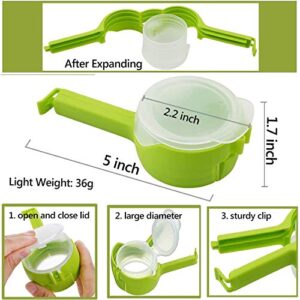 Food Storage Sealing Clips with Pour Spouts,Bag Clips for Food, Kitchen Chip Bag Clips, Plastic Cap Sealer Clips, Great for Kitchen Food Storage and Organization