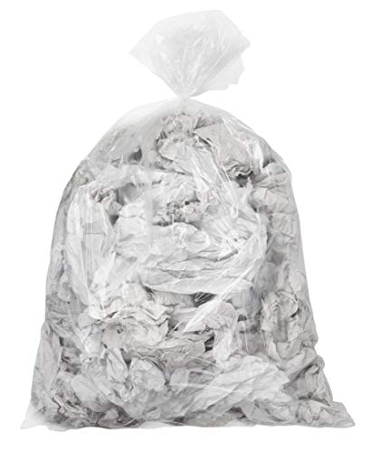 AmazonCommercial 95 Gallon Trash Bags 2.0 MIL Clear Commercial Garbage Bags - 61 x 68 Inches, 25-Pack