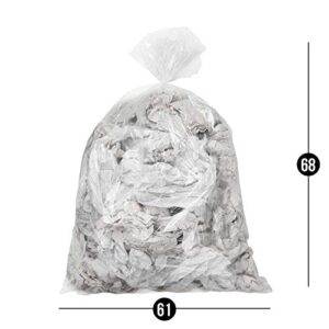 AmazonCommercial 95 Gallon Trash Bags 2.0 MIL Clear Commercial Garbage Bags - 61 x 68 Inches, 25-Pack