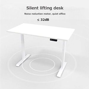 Bookshelf Height-Adjustable Standing Desk with Table Top, Steel Frame Electric Lifting Desk Workstation, Large pc Gaming Desk, Home Office Computer Desk Table with Control Panel