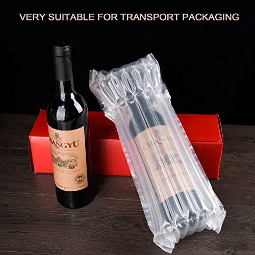 LIVEBAY 50 Packs Wine Bottle Protector, Inflatable Bags for Wine, Glass bottle protection, Inflatable Air Column Cushion Bags with Pump for Safe Transportation of Glass Bottles in Airplane Cushioning