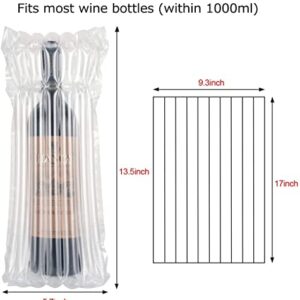 LIVEBAY 50 Packs Wine Bottle Protector, Inflatable Bags for Wine, Glass bottle protection, Inflatable Air Column Cushion Bags with Pump for Safe Transportation of Glass Bottles in Airplane Cushioning