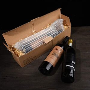 LIVEBAY 50 Packs Wine Bottle Protector, Inflatable Bags for Wine, Glass bottle protection, Inflatable Air Column Cushion Bags with Pump for Safe Transportation of Glass Bottles in Airplane Cushioning